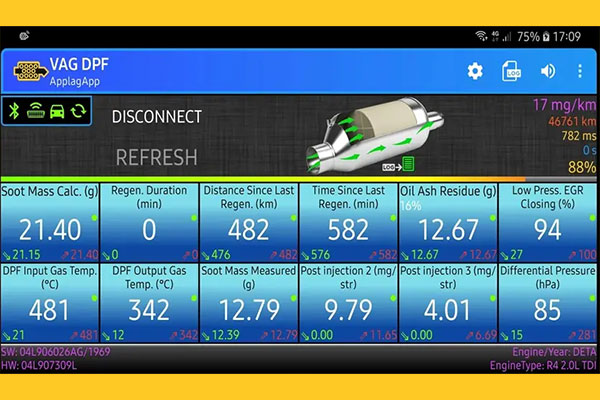 دانلود برنامه VAG DPF 3.38.12 فیلتر ذرات DPF برای اندروید - دانلود فارسی
